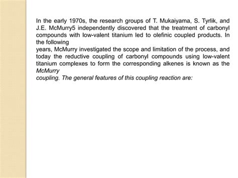 Mcmurry Reaction Ppt