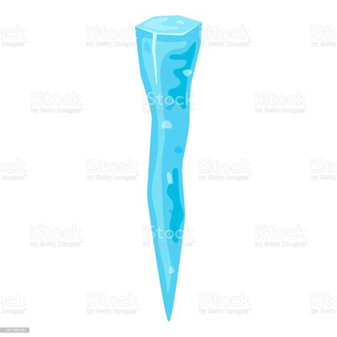 고치 또는 깨진 얼음 조각 흰색 배경에 차가운 냉동 북극 눈 덮인 개체 만화 스타일의 얼음 Floe 고드름에 대한 스톡 벡터