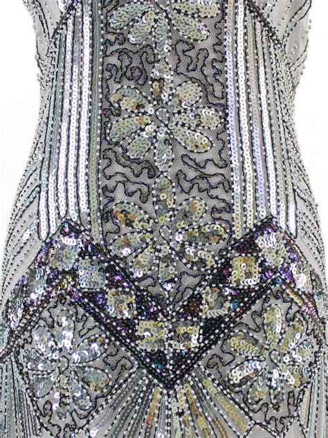 VIJIV Women 1920s Gastby Sequin Art Nouveau Embellished Fringed Flapper
