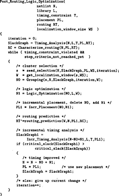 Figure 10 From Timing Optimization On Routed Designs With Incremental Placementand Routing