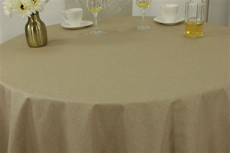Abwaschbare Tischdecke Beige GOLD GLIMMER ab Ø cm bis Ø cm RUND Ø cm SW