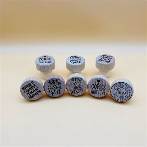 Funny Wine Corks Engraved With Wine Quotes Wooden Wine Cork