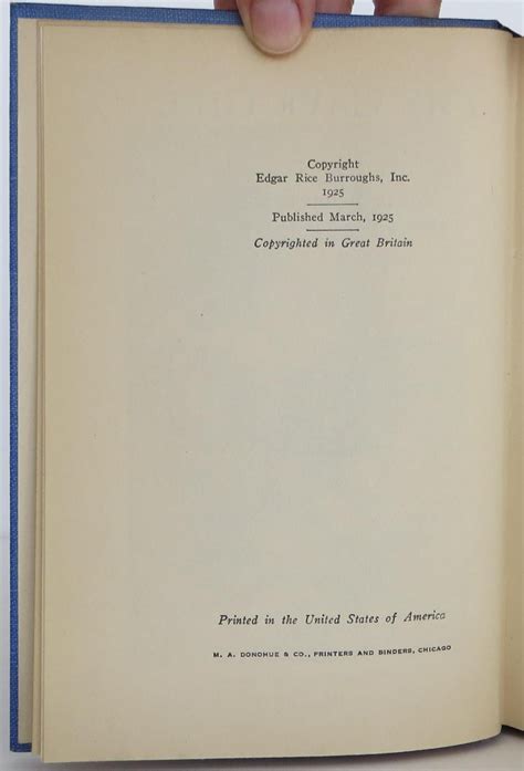 The Cave Girl Edgar Rice Burroughs 1st Edition