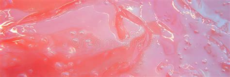 Glossy Pink Rose Gel Demonstrating Viscous Flow And Reflecting Light Stock Illustration