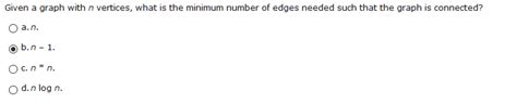 Solved Given A Graph With N Vertices What Is The Minimum