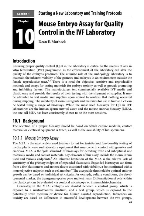 Mouse Embryo Assay For Quality Control In The Ivf Laboratory Chapter 10 Principles Of Ivf