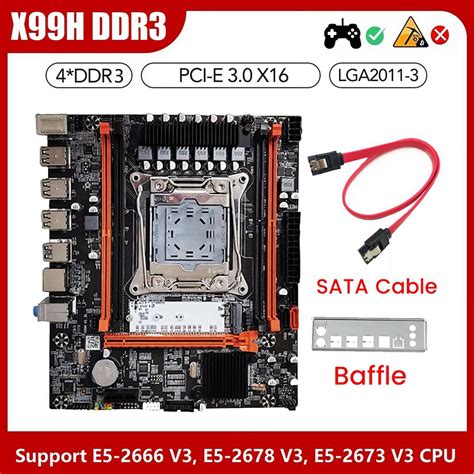 X99H Desktop Motherboard LGA2011-V3 B85 Chip DDR3X4 ECC Server Memory ...