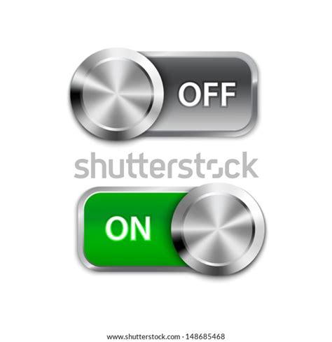Toggle Switch On Off Position Onoff Stock Vector Royalty Free 148685468 Shutterstock