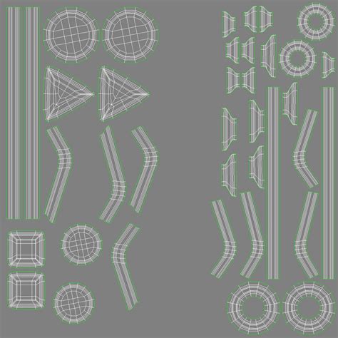 黑色和蓝色几何形状的usb符号 3d模型 下载 电脑配件 On