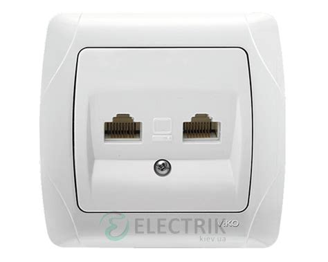 Розетка компьютерная двойная RJ-45 Viko Carmen, белая (90561034) купить ...