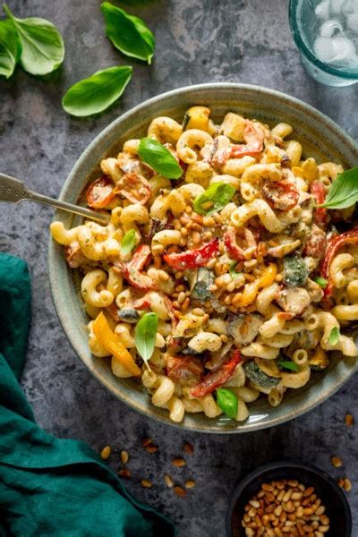 Roasted Vegetable Pesto Pasta Nickys Kitchen Sanctuary