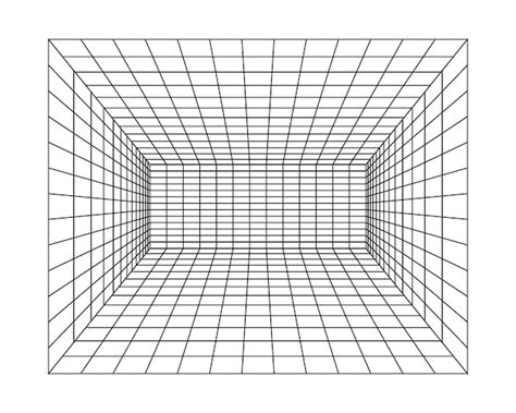 Premium Vector Abstract Geometric Wall Isometric Grid Circle Drawing Wall Shape 3d Illusion