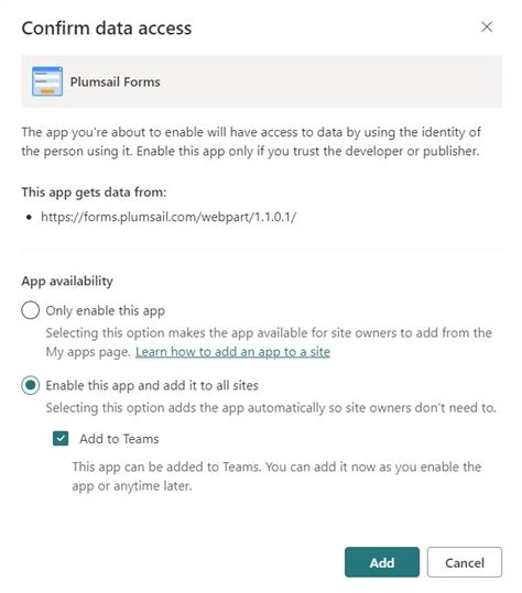 Installation Of Plumsail Forms For Sp Online Microsoft 365 — Plumsail Sharepoint Forms