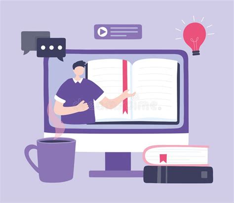 L homme De Formation En Ligne Sur Les Livres Pédagogiques Visuels De