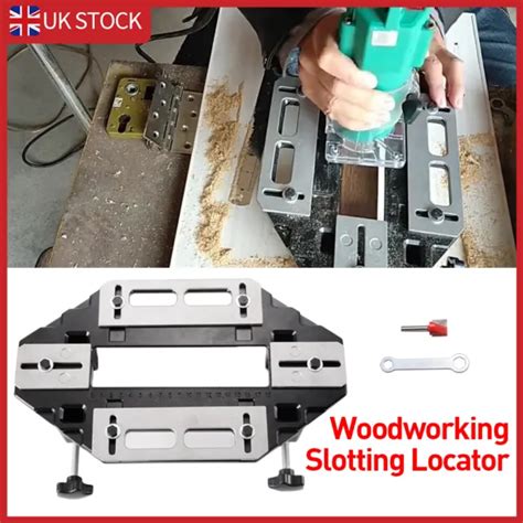 Wooden Door Hinge Jig Lock Guide Plate Router Bit Woodworking Slotting