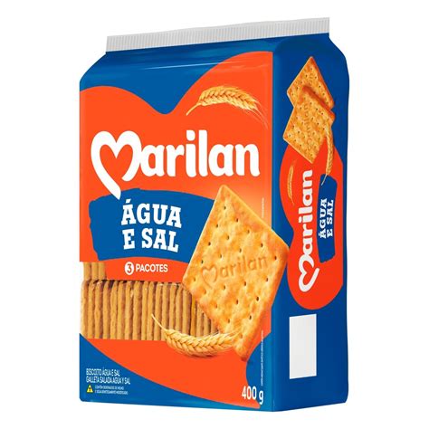 Biscoito Água e Sal Marilan Pacote 400g Supermercados Ruscito