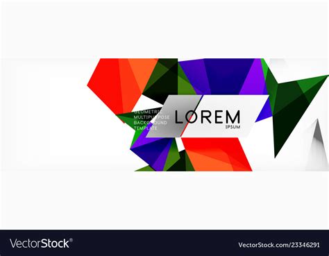 Mosaic Triangular Low Poly Style Abstract Vector Image