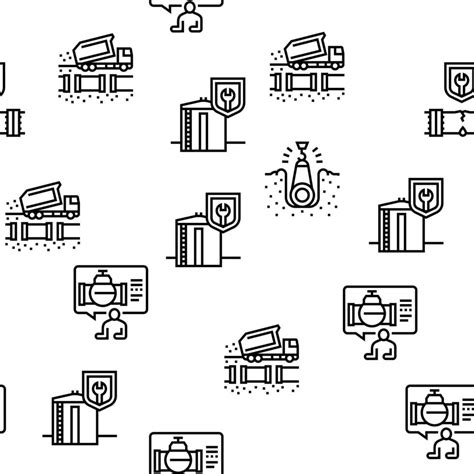 Pipeline Construction Vector Seamless Pattern Vector Art At Vecteezy