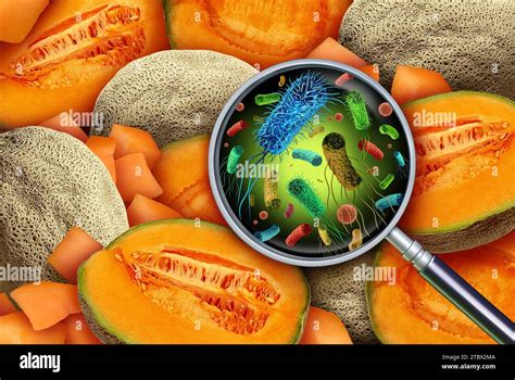 Cantaloup Bacteria Contamination And Salmonella Outbreak As Fresh
