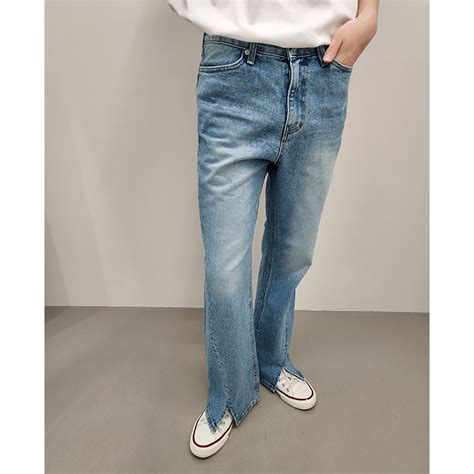 히즈핏 믿단 절개 트임이 포인트📌 데님 부츠컷 👖 여자가 코디하는 여자가 더 좋아하는💕 남자 쇼핑몰