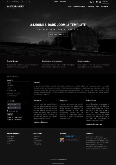 A4joomla Dark Joomla 4 Template