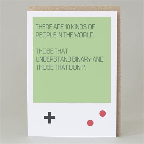 Binary Joke Card Hole In My Pocket