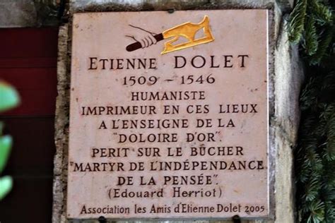 Qui était Étienne Dolet Imprimeur Et Libraire Lyonnais