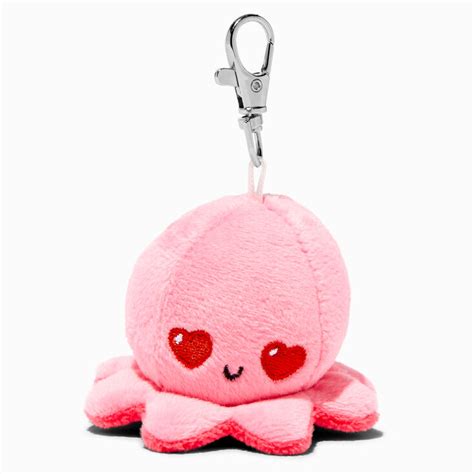 Teeturtle™ Reversible Plushies Love Pink Octopus Plush Bag Clip