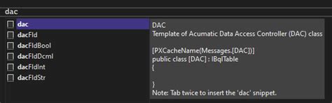 GitHub Acumatica CodeSnippets Visual Studio Code Snippets For