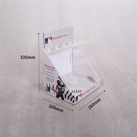 Retail Cardboard Sunglasses Counter Display Box With Hangers Grand Fly