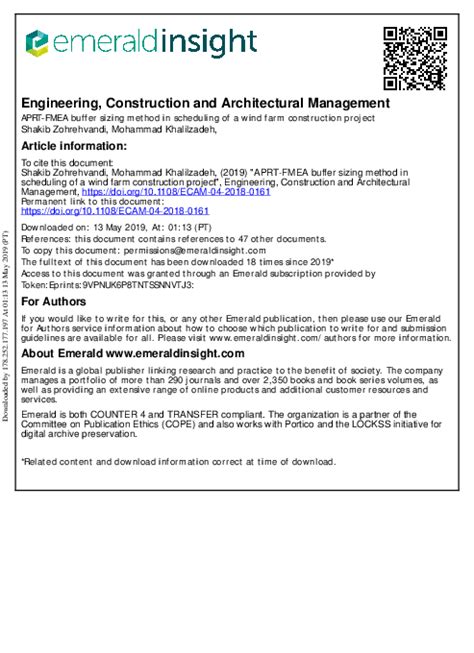 pdf aprt fmea buffer sizing method in project scheduling of a wind