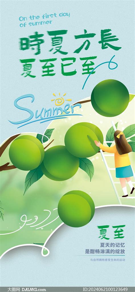 夏至节气宣传海报矢量素材 大图网图片素材