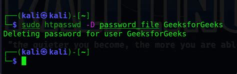 Htpasswd In Linux Geeksforgeeks