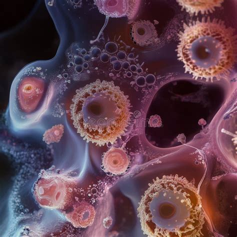 Detailed View Of Organoids Demonstrating Cellular Structures In A Laboratory Setting Under