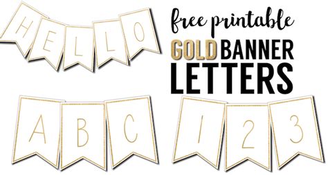 Free Printable Gold Banner Letters World Of Printables 52 OFF