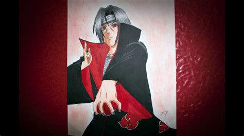 Speed Drawing Naruto Shippuden Itachi Uchiha Youtube