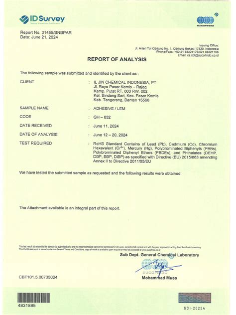 Il Jin Chemical Indonesia Pdf