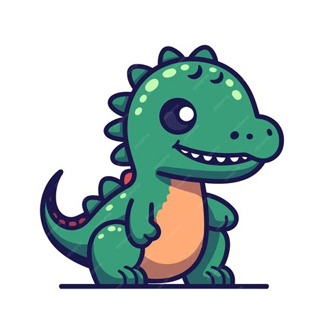 Premium Vector Dinosaur Image Cute Dinosaur Isolated On White