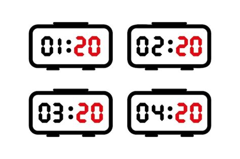 Premium Vector Vector Illustration Digital Clock Icon Sign And Symbol