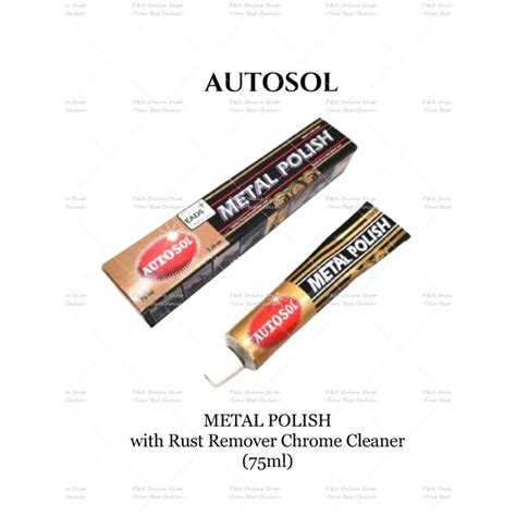 Autosol Metal Polish With Rust Remover Chrome Cleaner 75ml Shopee