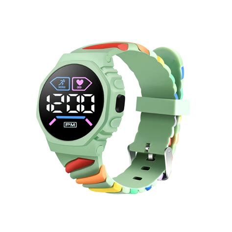 Generico Reloj Digital Deportivo Led Para Niña Niño Arcoíris Silicona