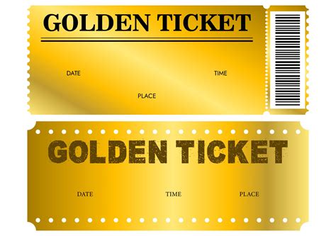Golden Ticket Template Free PDF Printables Printablee