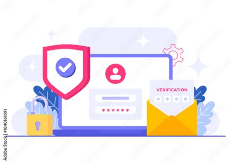 Two Step Verification Flat Illustration Vector Template Otp