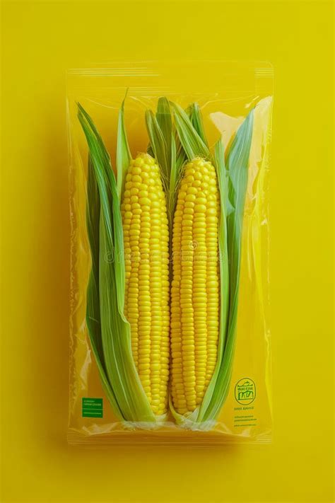 Modern Corn Packaging Design Featuring Vibrant Yellow And Green Hues