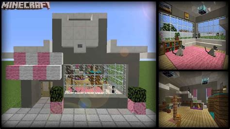 Minecraft Cute Cat Cafe Tutorial Youtube