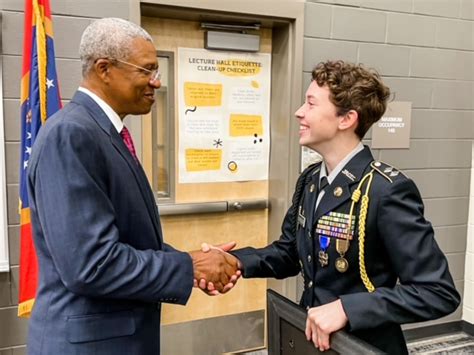 Legion Of Valor Award Presented To Cadet Lieutenant Colonel Kinsey