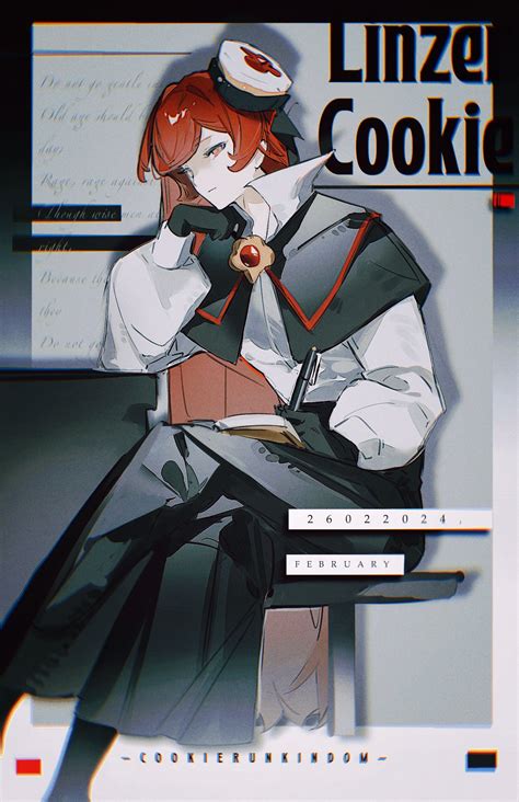 Senlly 2507 Linzer Cookie Cookie Run Cookie Run Kingdom Highres 1girl Black Gloves Black