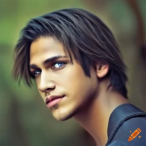 Portrait Of A Handsome Biracial Man With Blue Eyes On Craiyon