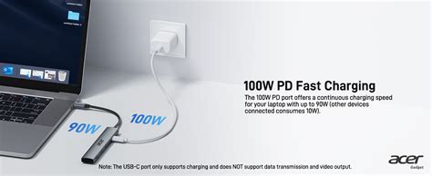 Amazon Com Acer USB C Hub 5 In 1 With 4K HDMI 100W Power Delivery 3 USB A Data Ports USB C