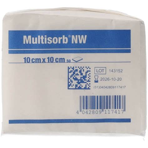 Multisorb Non Sterile Non Woven Swab 10cm X 10cm 6ply Pack Of 50 X 5